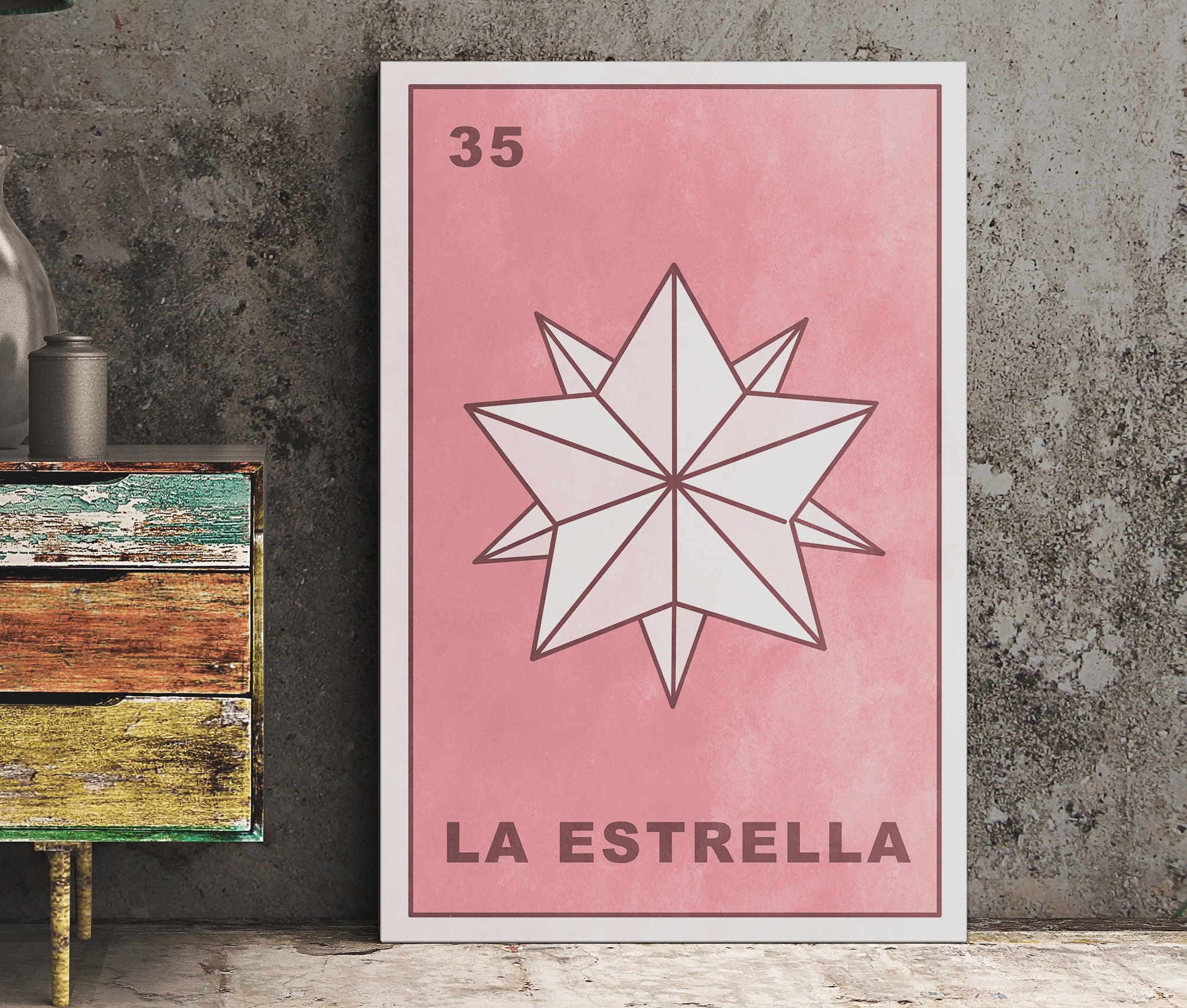 La Estrella Card Star Poster Star Tarot Pink Print, No Frame - Etsy