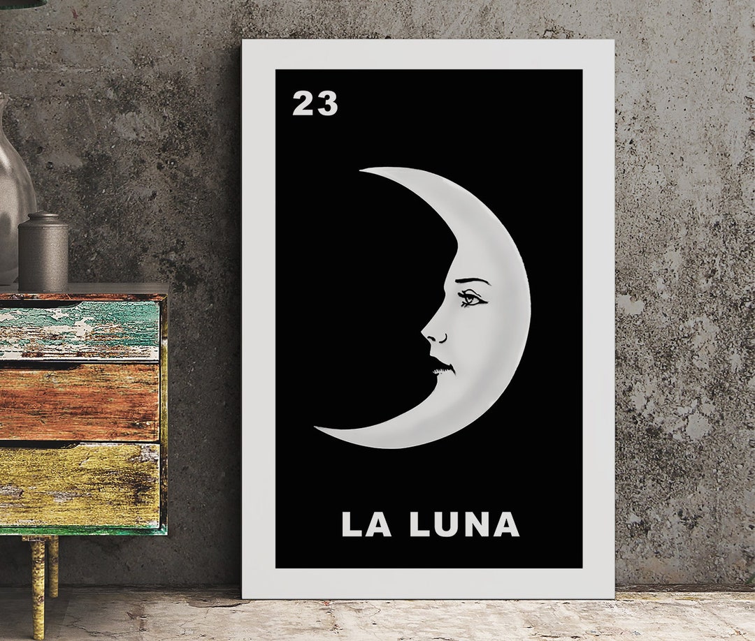 La Luna Card Moon Print, No Frame - Etsy