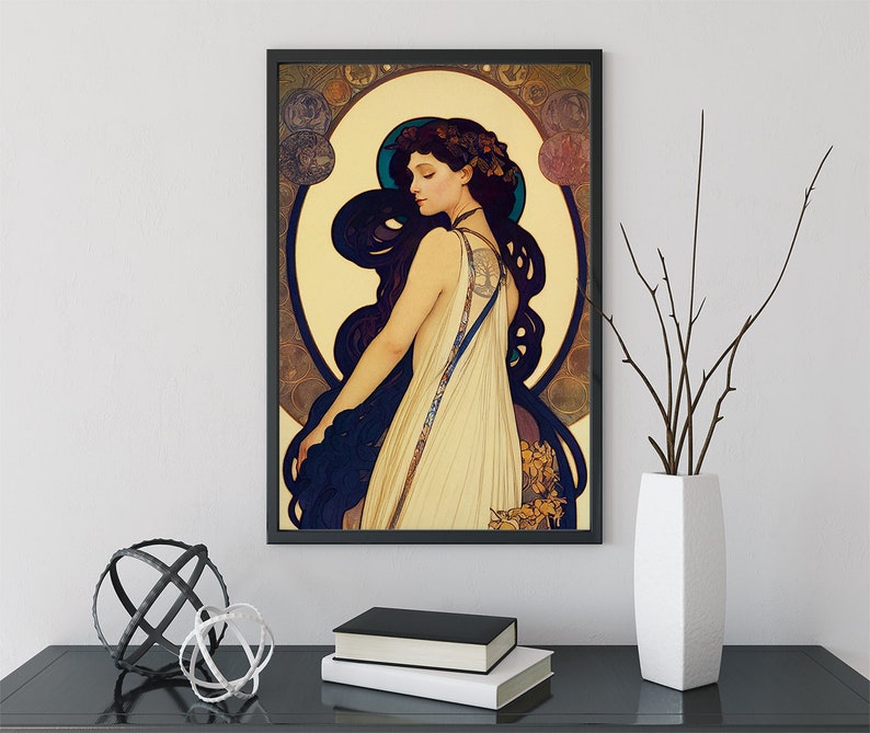 Pagan Goddess Poster Greek Goddess Print in the Style of - Etsy