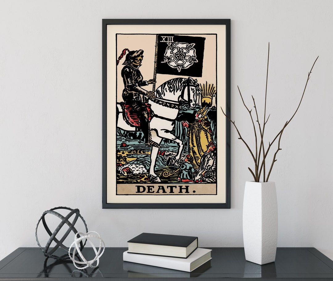 Death Tarot Card Print - Rider Waite Art Poster - Etsy