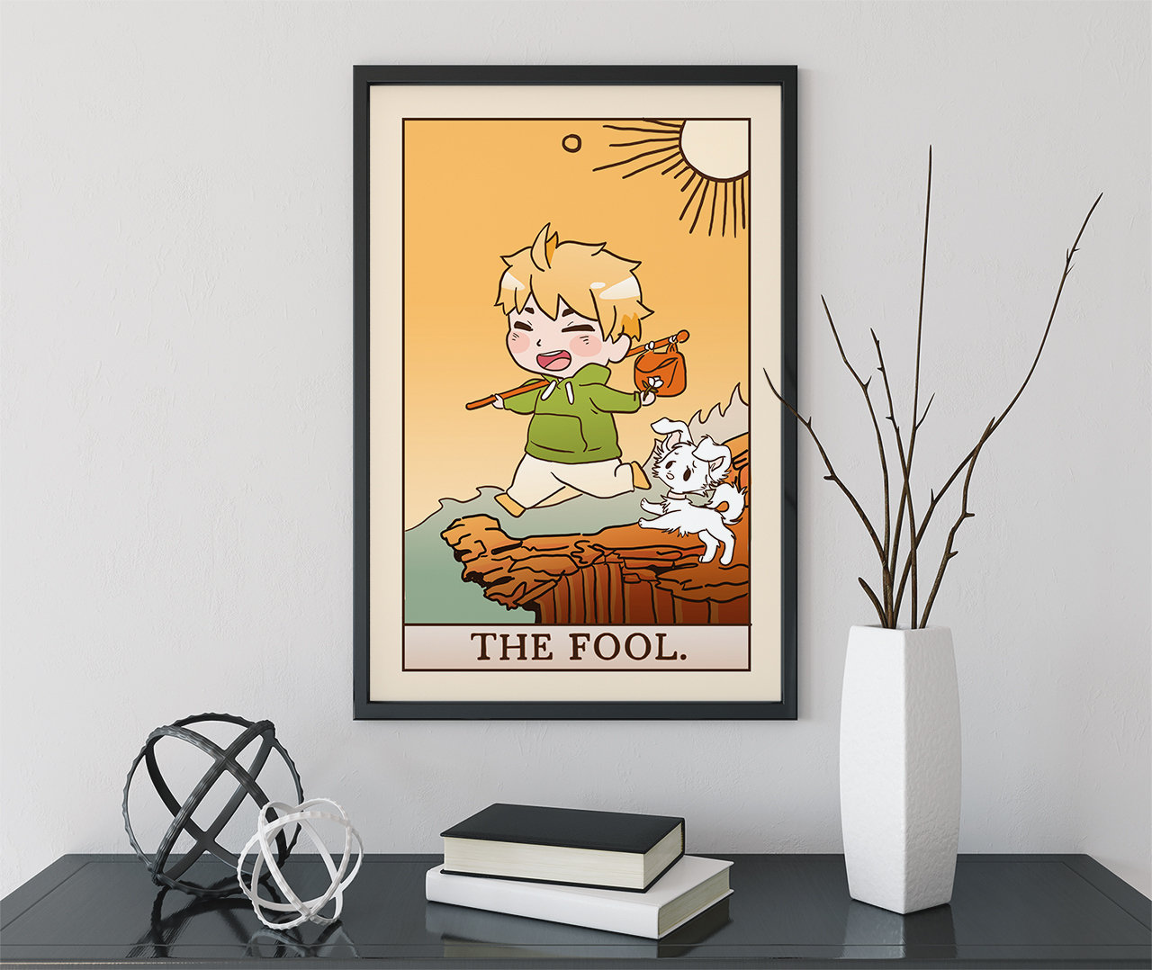 The Fool Tarot Card Print the Fool Card Chibi Anime Kawai - Etsy