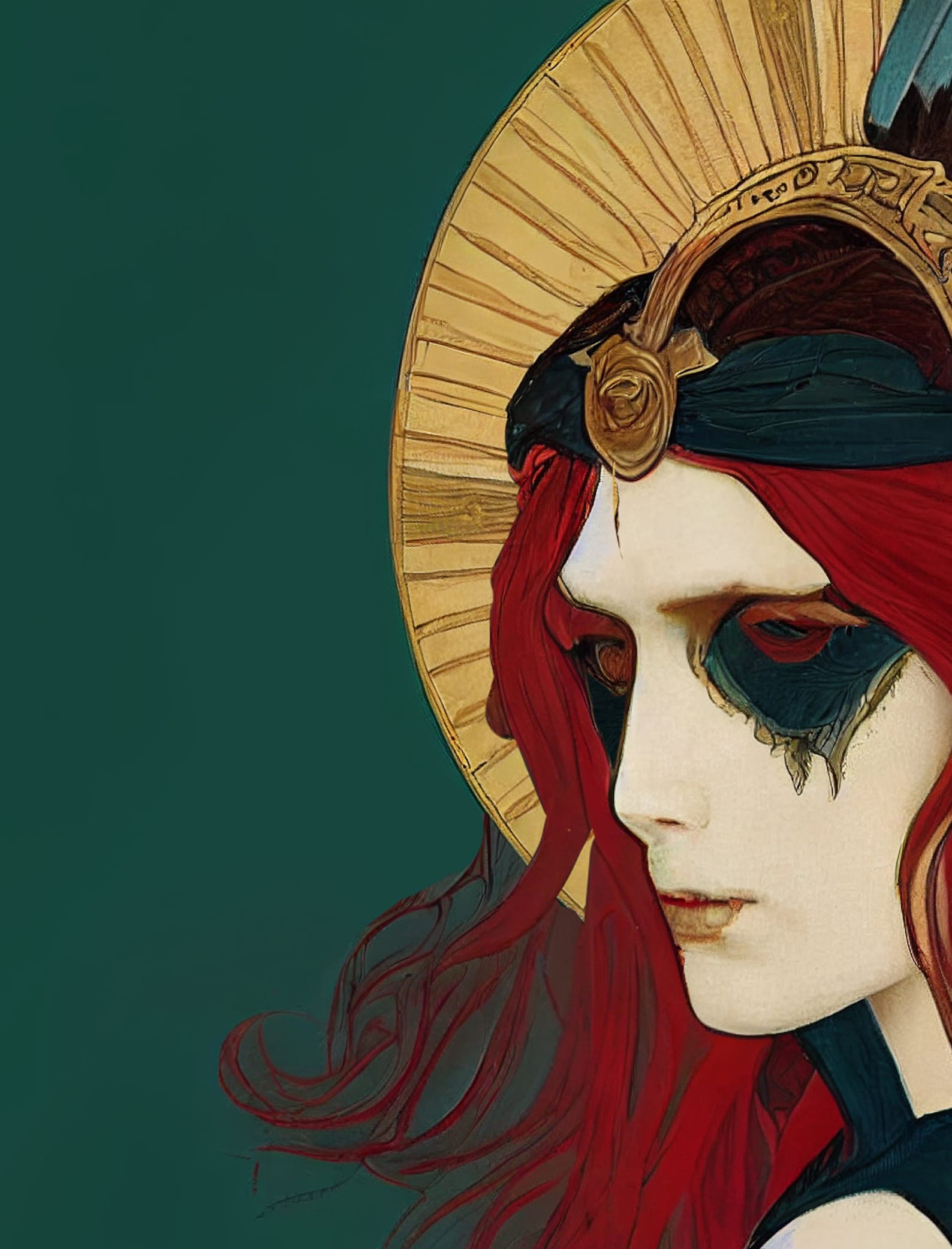 The Morrigan Poster, Warrior Goddess Print in the Style of Mucha, No ...