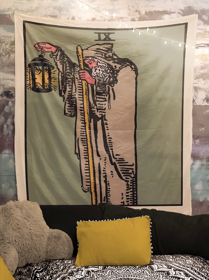 The Hermit Tarot Card Tapestry - Rider Waite the Hermit Tapestry - Etsy