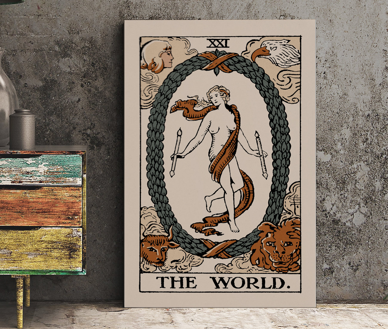 The World Tarot Card Print the World Card Neutral Vibe | Etsy
