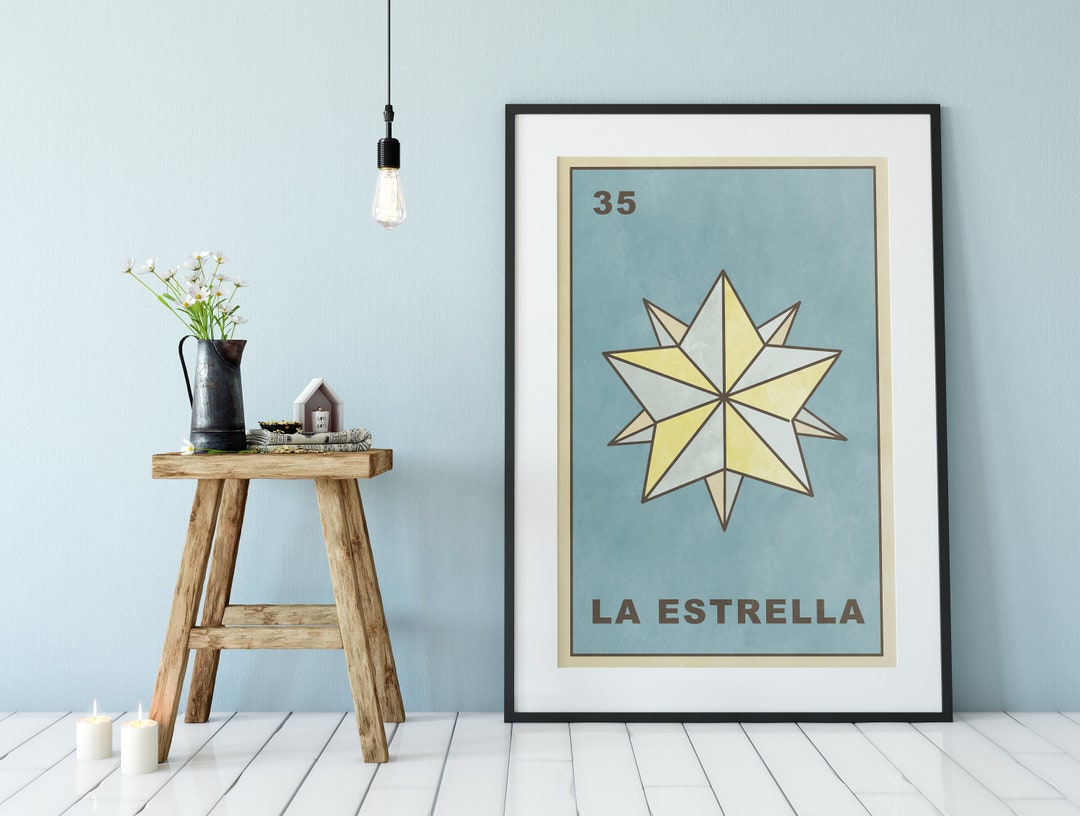 La Estrella Card Star Poster Star Tarot Print, No Frame - Etsy