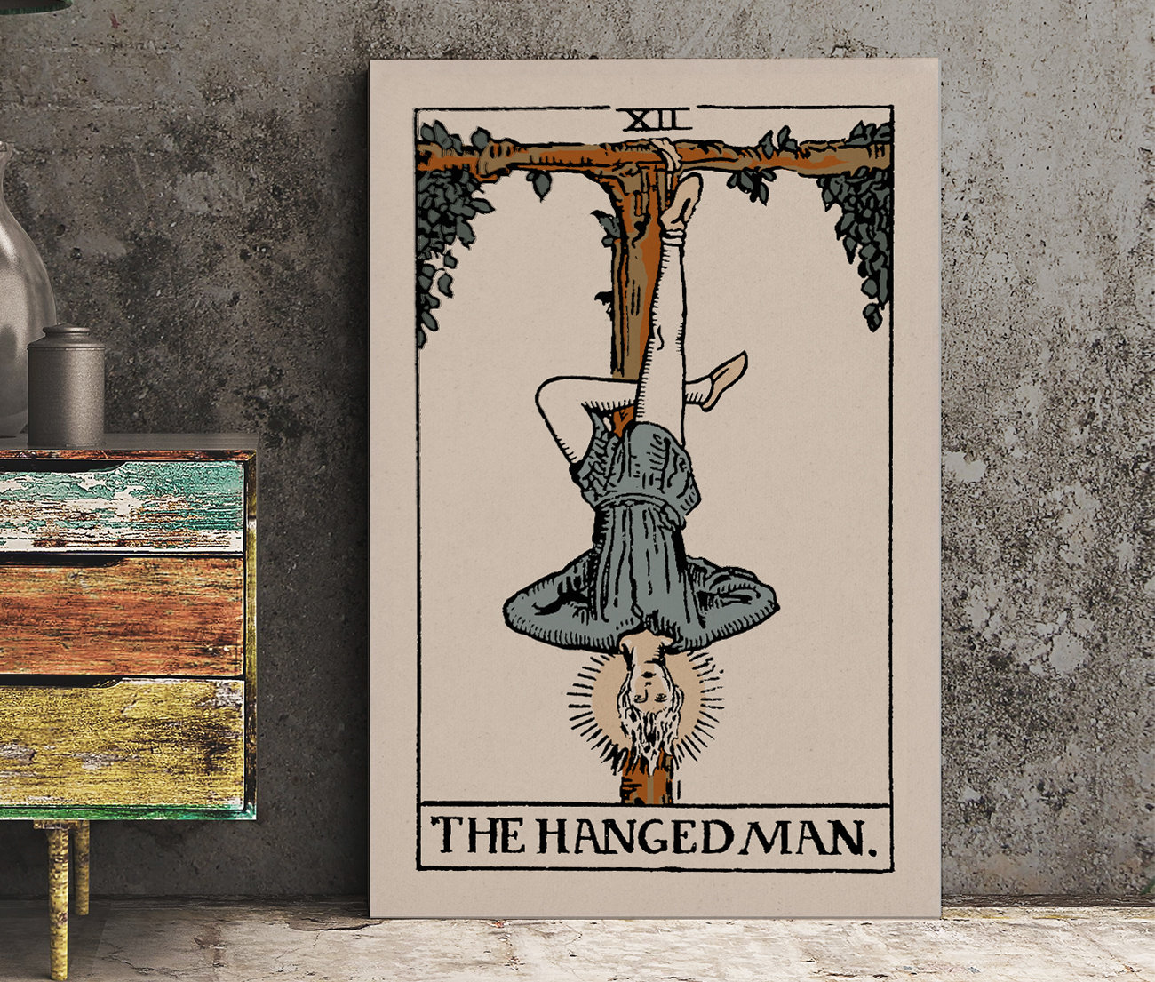 The Hanged Man Tarot Card Print – Eclectic Neutral Poster - Etsy