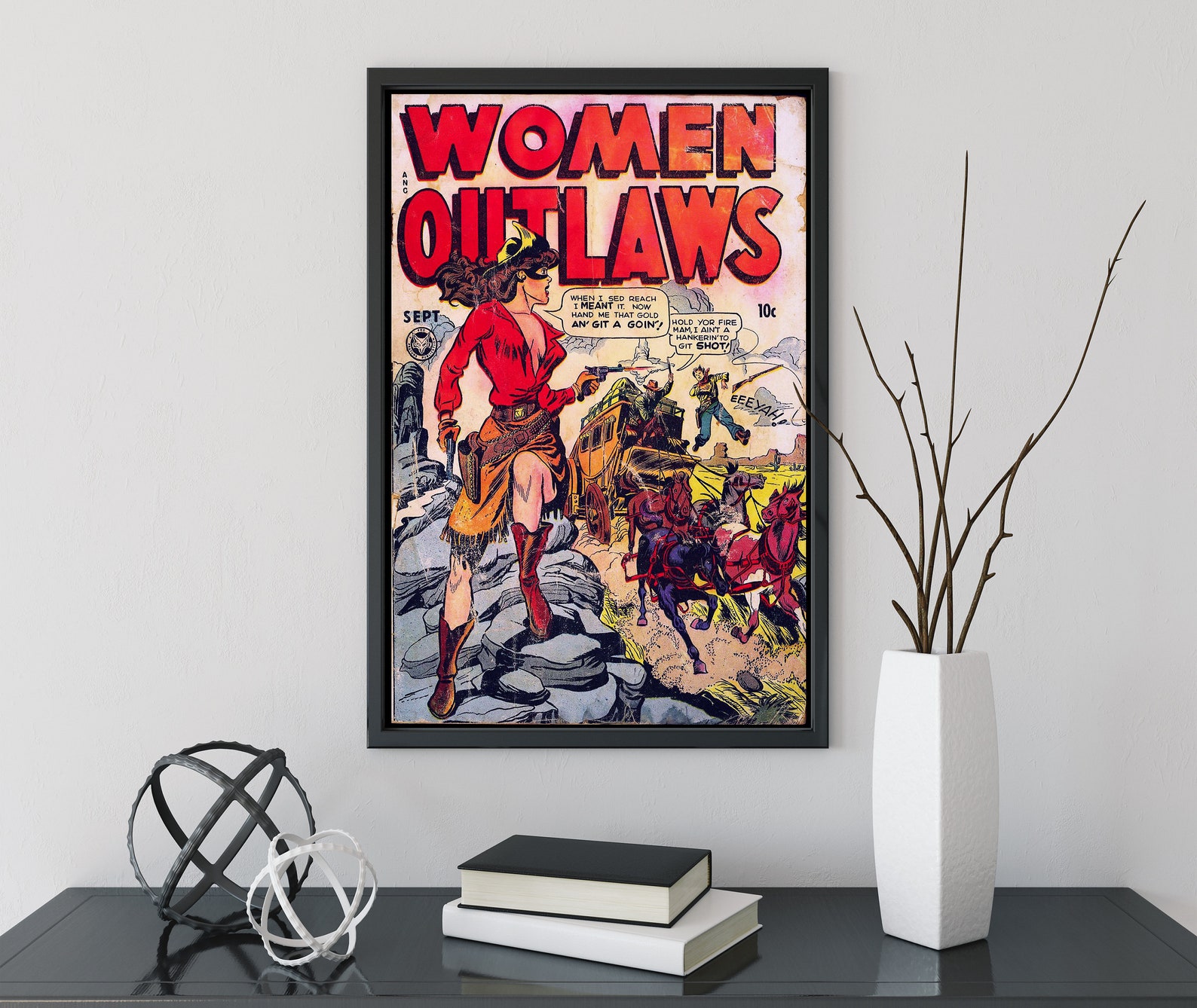 Women Outlaws Comic Book Cover Poster Vintage Comic Book Art - Etsy