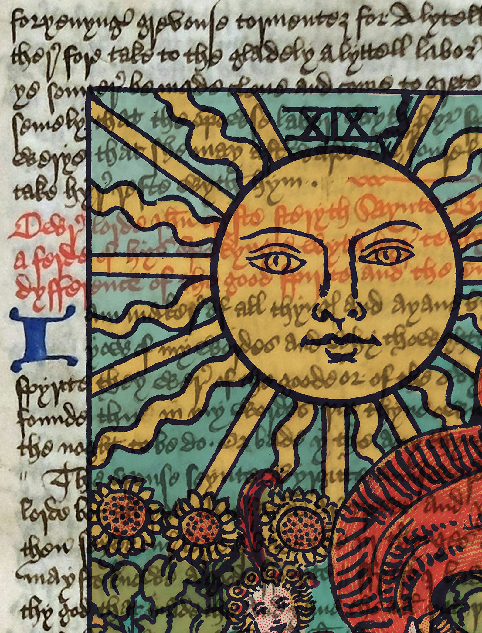 The Sun Tarot Card Print the Sun Card Poster No Frame - Etsy