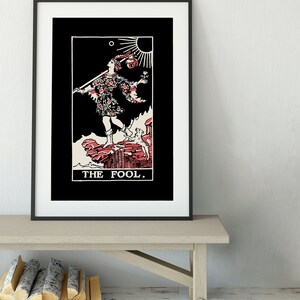 The Fool - Tarot Card Three Color Print - the Fool Card 3 Color Poster ...