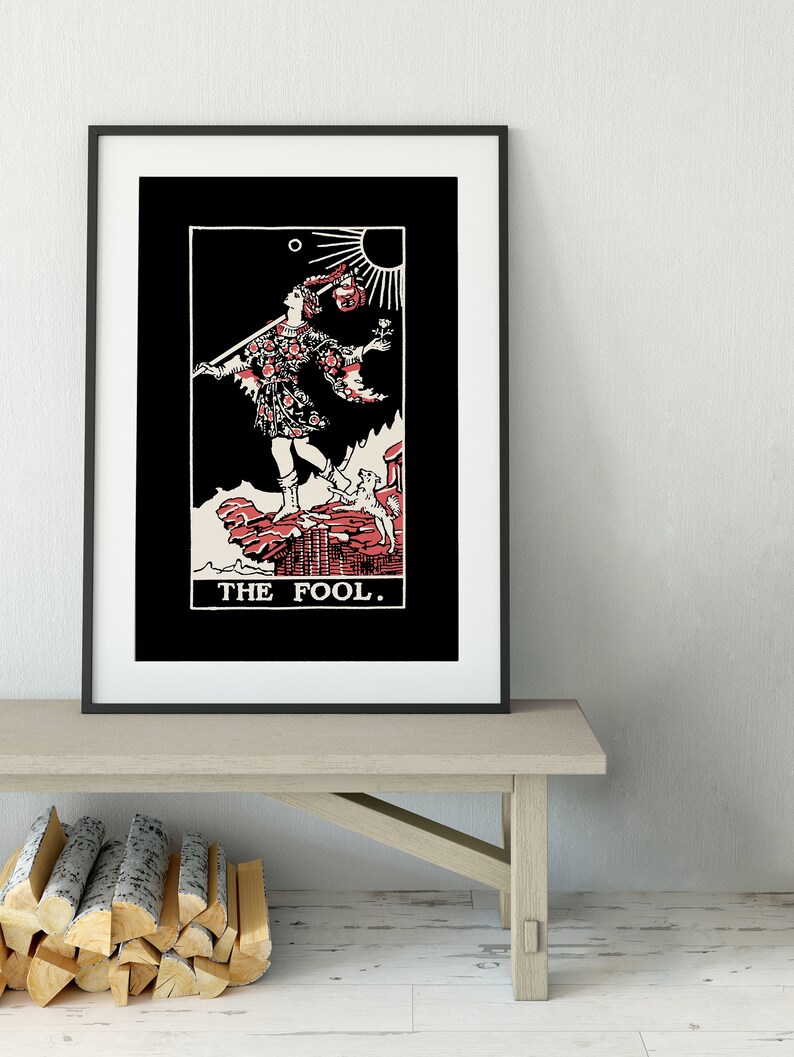 The Fool Tarot Card Three Color Print the Fool Card 3 | Etsy