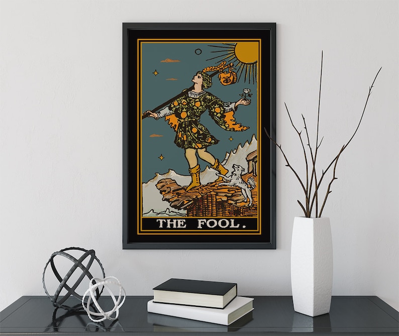 The Fool - Tarot Card Print - the Fool Card Poster Unique Colors, No ...