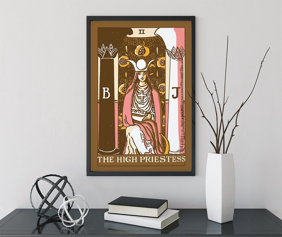 The High Priestess - Tarot Card Print - the High Priestess Card ...