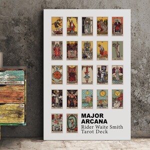 Rider Waite Smith Tarot Card Print - Major Arcana Poster - Etsy
