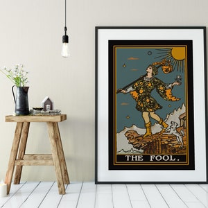 The Fool - Tarot Card Print - the Fool Card Poster Unique Colors, No ...
