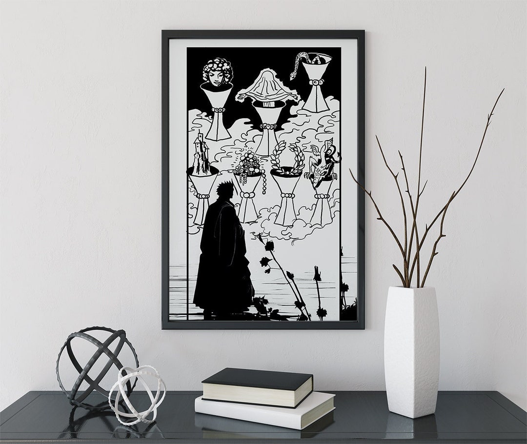 7 of Cups Tarot Card Print – Classic Tarot Art Poster - Etsy