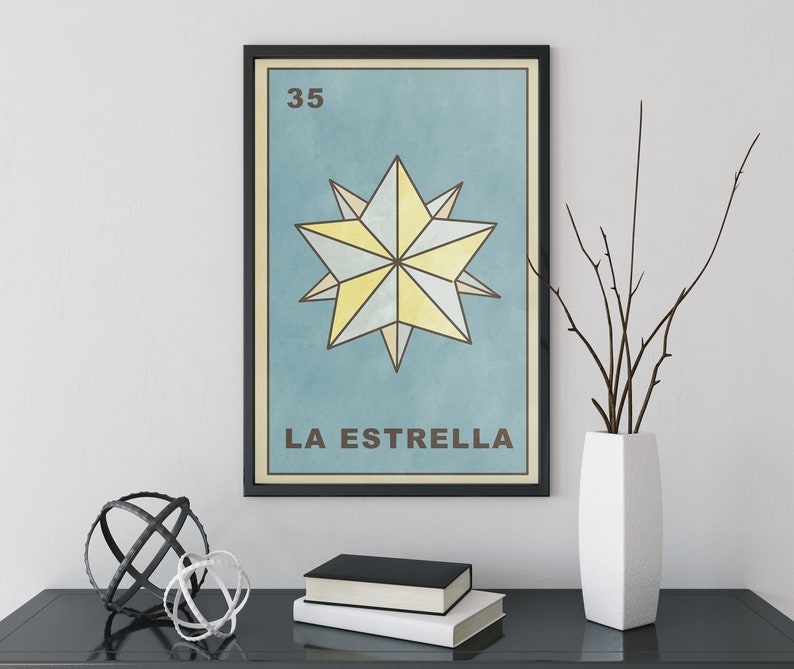 La Estrella Card Star Poster Star Tarot Print, No Frame - Etsy