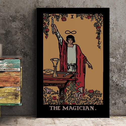 The Magician Tarot Card Print the Magician Card Poster No - Etsy