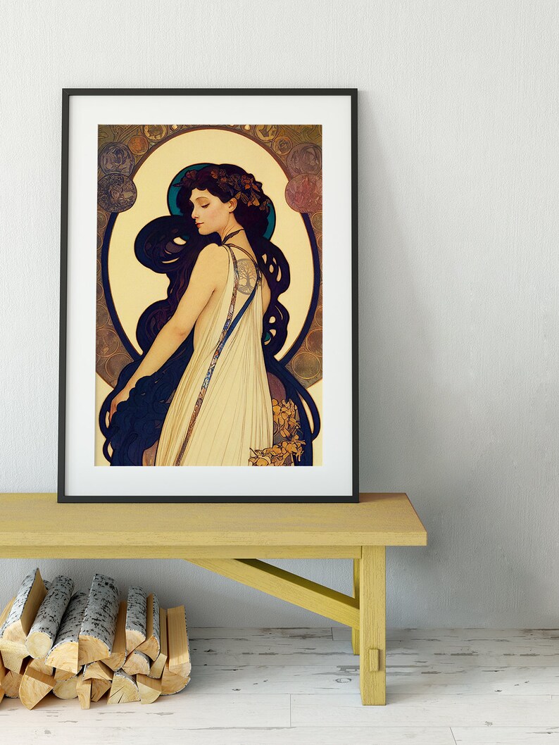 Pagan Goddess Poster Greek Goddess Print in the Style of - Etsy