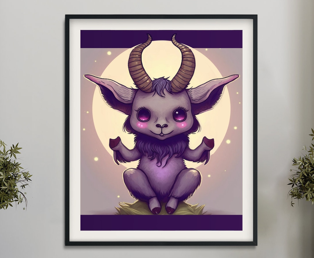 Cute Baphomet Anime Baphomet Poster no Frame - Etsy