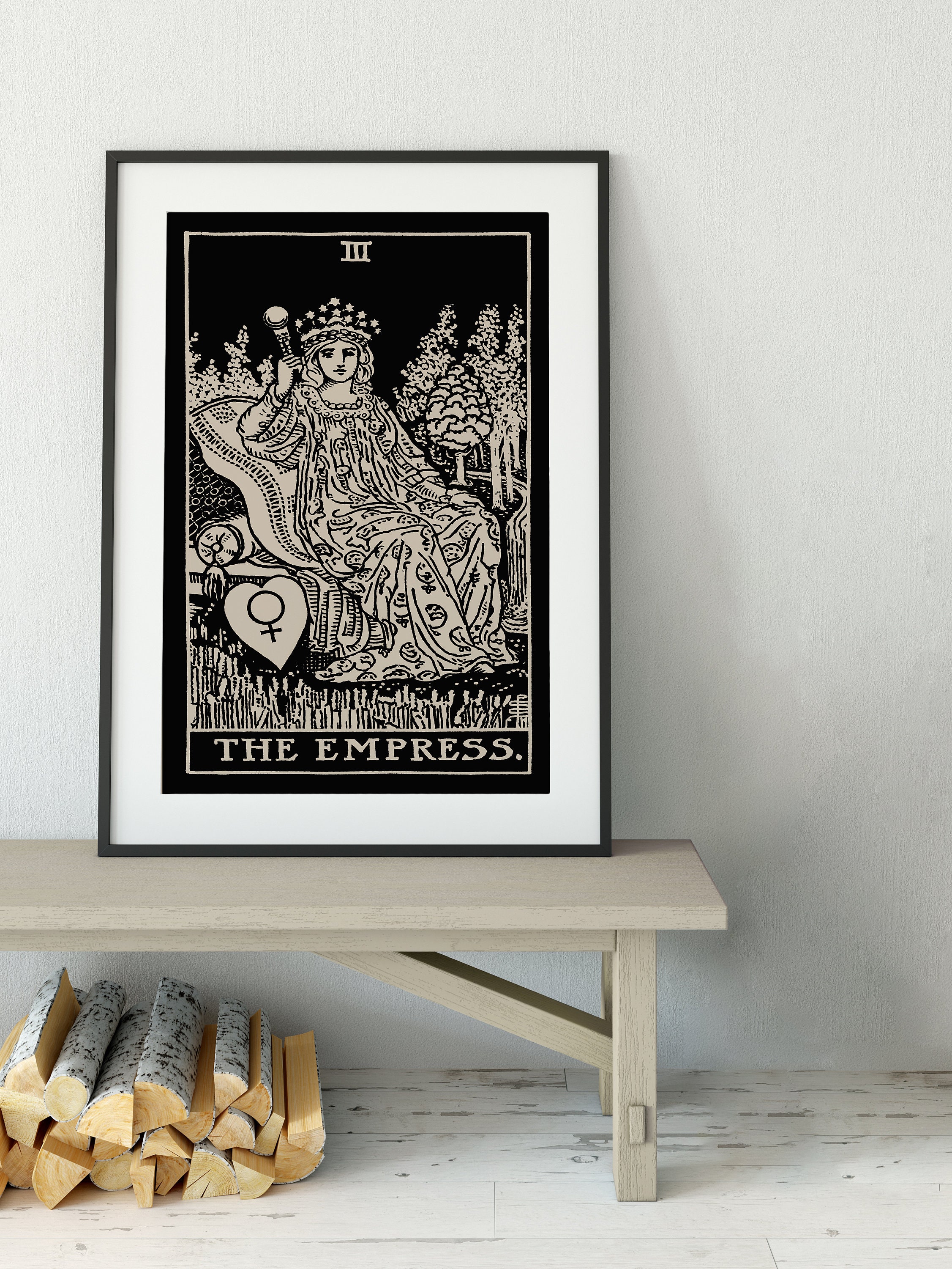 The Empress Tarot Card Art Print - Venus Symbol - Etsy