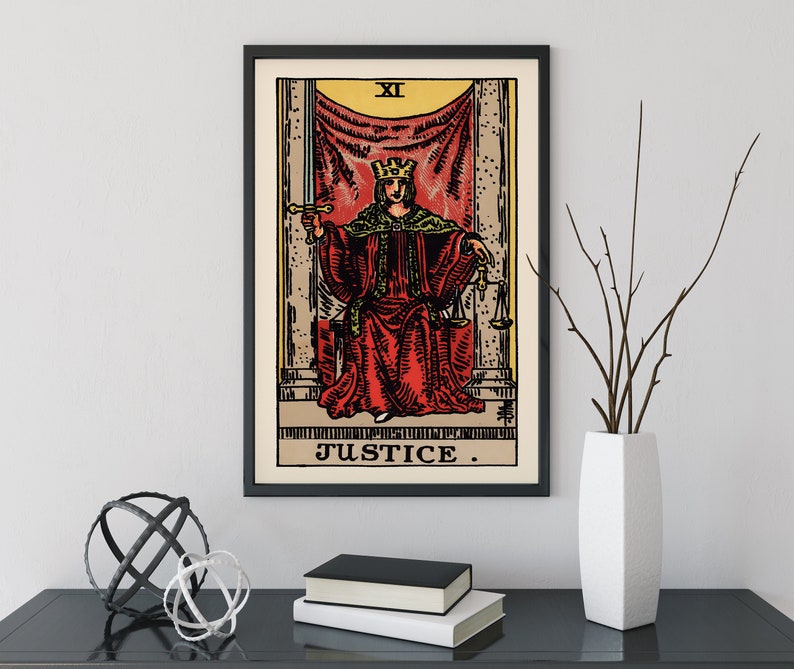 Justice Tarot Card Print - Major Arcana Art - Etsy