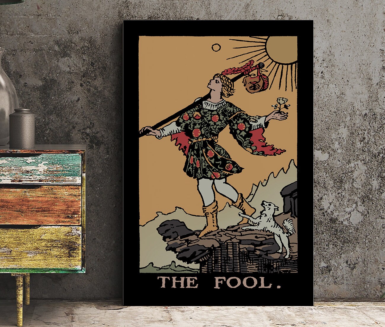 The Fool Tarot Card Print the Fool Card Darker Colorway - Etsy