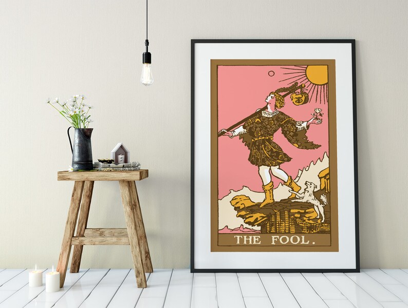 The Fool- Tarot Card Print - the Fool Card Pop Art Goth Punk Neapolitan ...