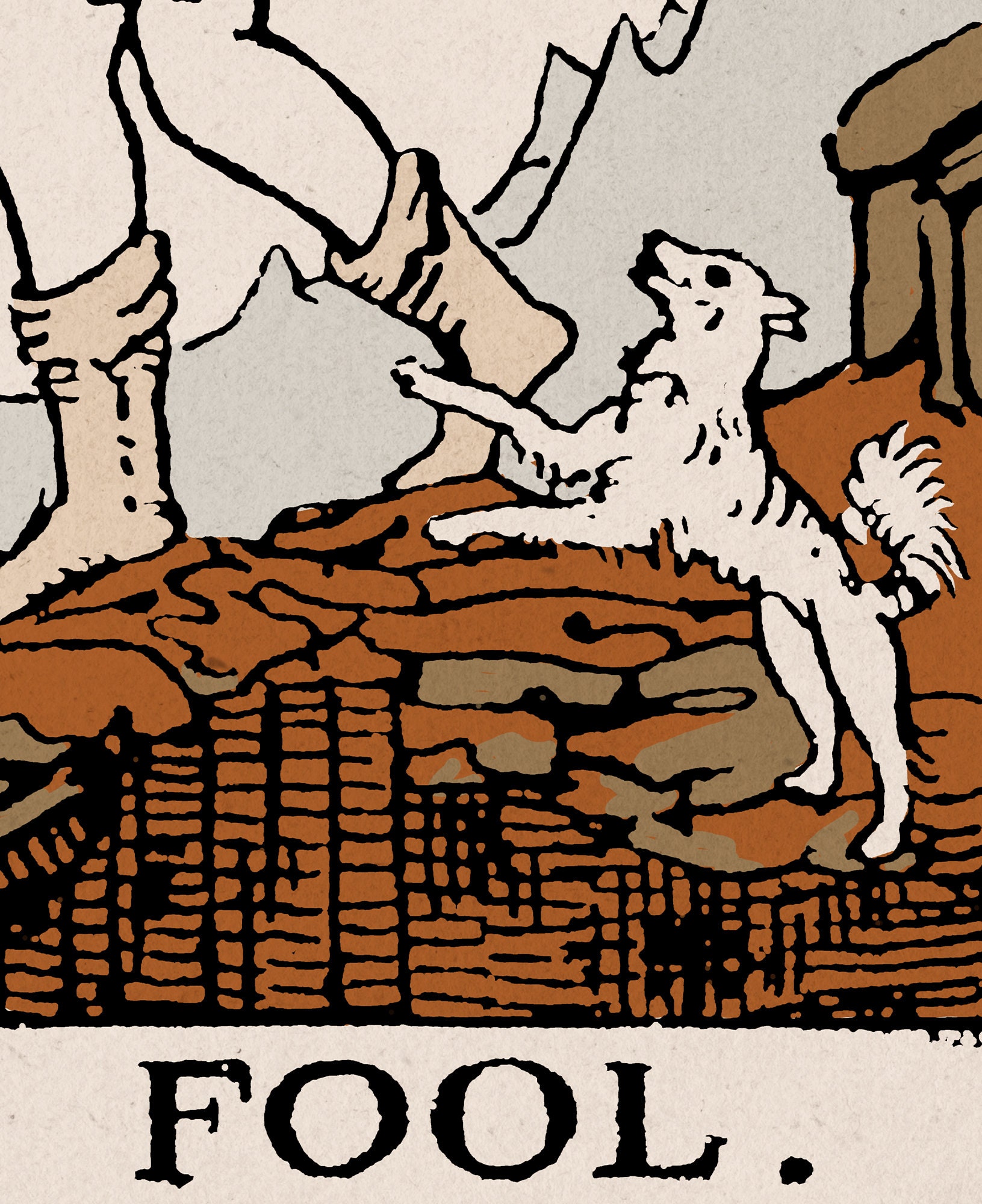 The Fool Tarot Card Print the Fool Card Neutral Vibe Poster - Etsy