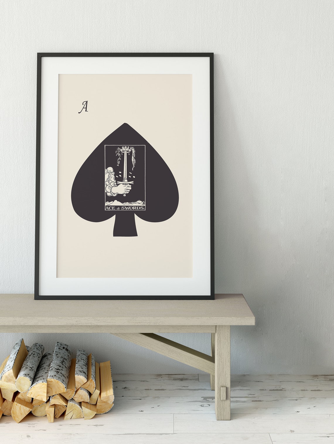 Ace of Swords Tarot Card Print The Ace Of Spades Playing | Etsy