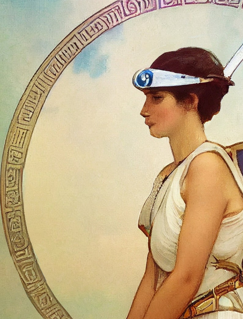 Athena Greek Goddess Poster Athena Print in the Style of - Etsy