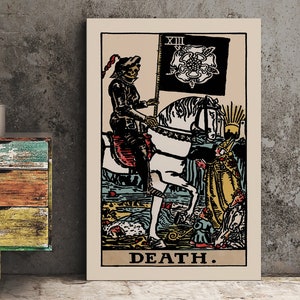 Death - Tarot Card Print - the Death Card Rider Waite Poster, No Frame ...