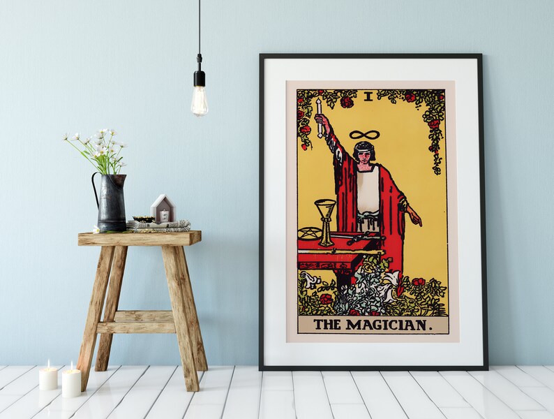 The Magician Tarot Card Print the Magician Card Poster No - Etsy