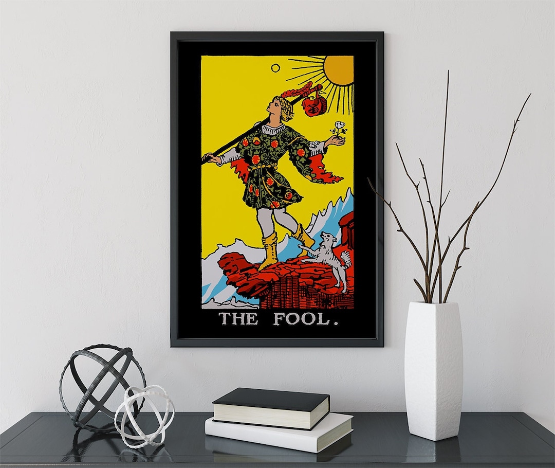 The Fool- Tarot Card Print - the Fool Card Bright Colorway Poster, No ...