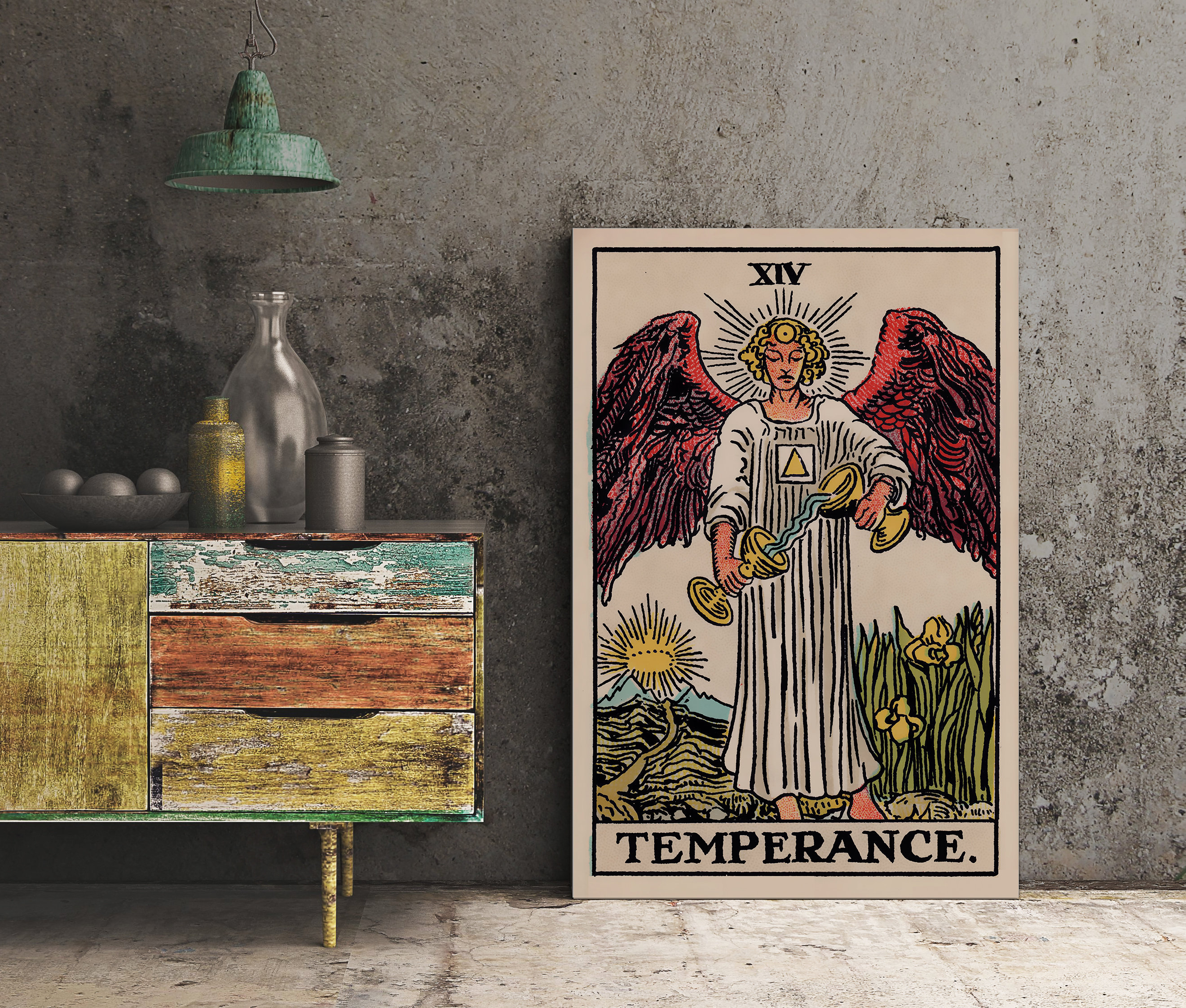 Templanza Impresión de cartas del tarot El póster de la | Etsy España