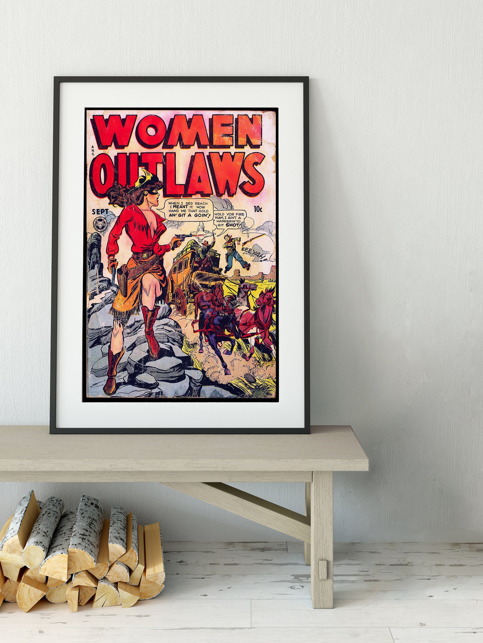 Women Outlaws Comic Book Cover Poster Vintage Comic Book Art - Etsy