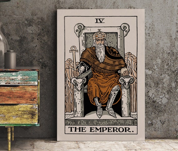 The Emperor Tarot Card Print the Emperor Card Neutral Vibe - Etsy Israel