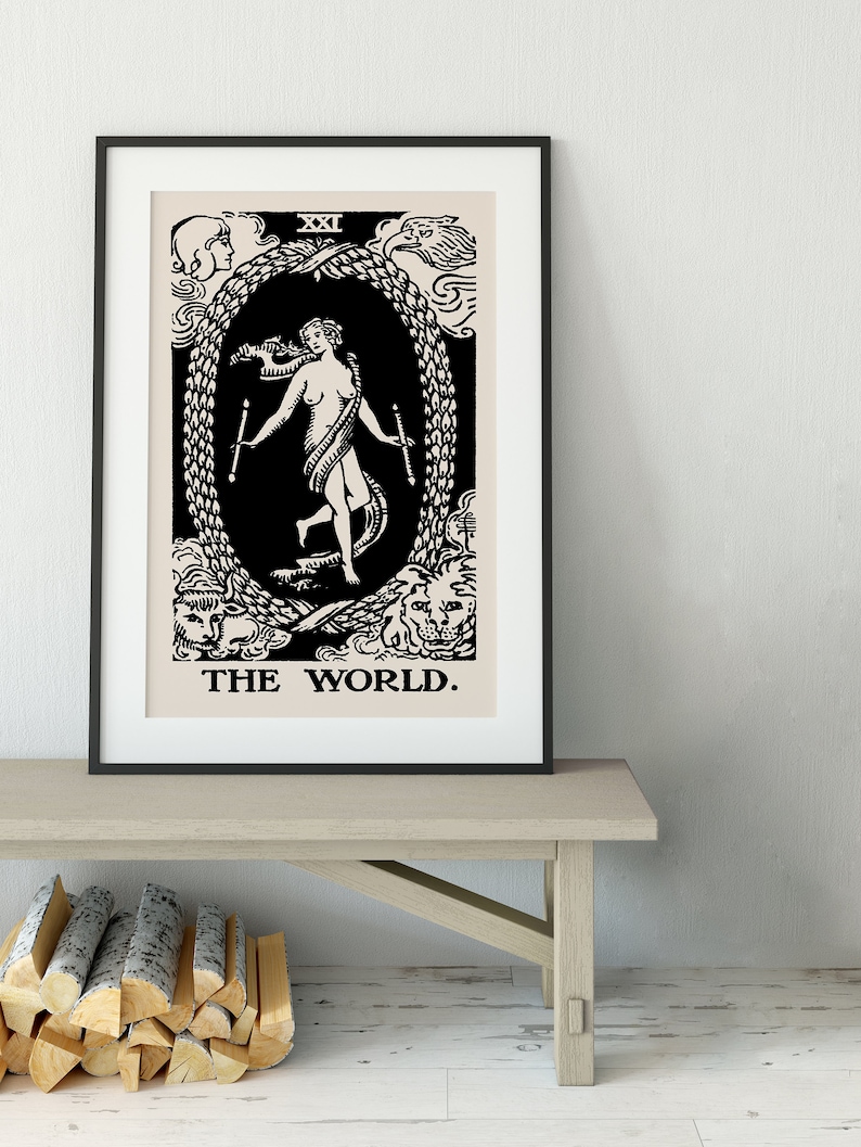 The World Tarot Card Print the World Card Poster No Frame - Etsy