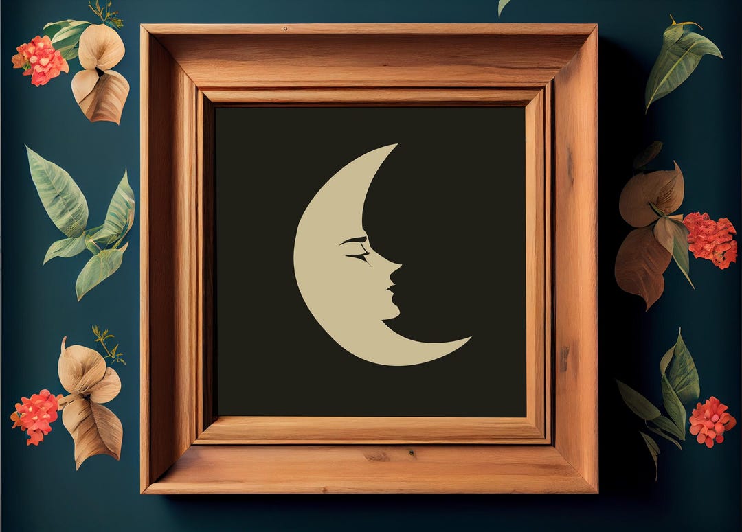 Man in the Moon Wall Art - Moon Man Poster, No Frame - Etsy