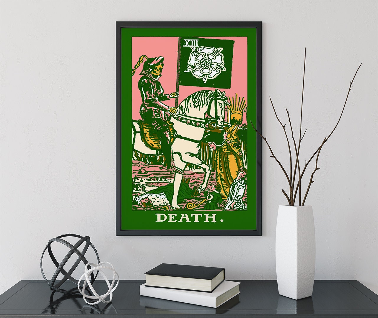 Death Tarot Card Art Print – Bubblegum Goth Punk Poster - Etsy