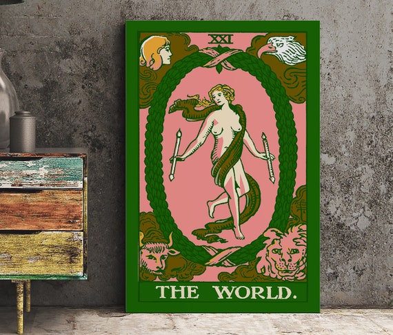 The World Tarot Card Print the World Card Bubblegum Goth - Etsy