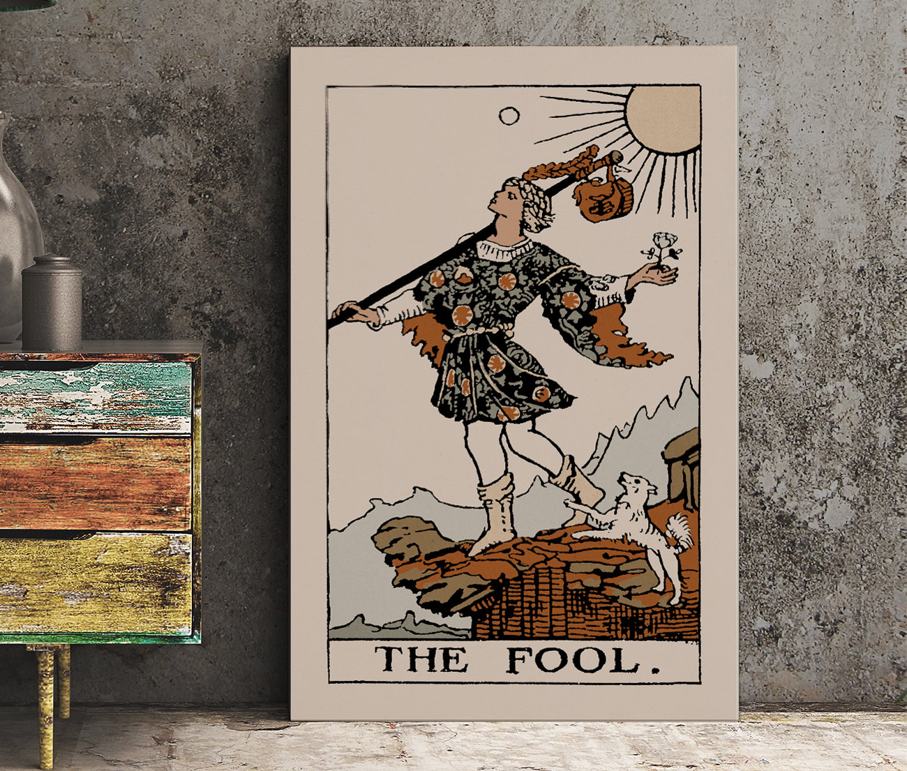 The Fool Tarot Card Print the Fool Card Neutral Vibe Poster - Etsy