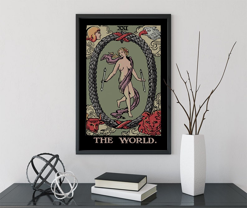 The World Tarot Card Print the World Card Harvest Poster - Etsy