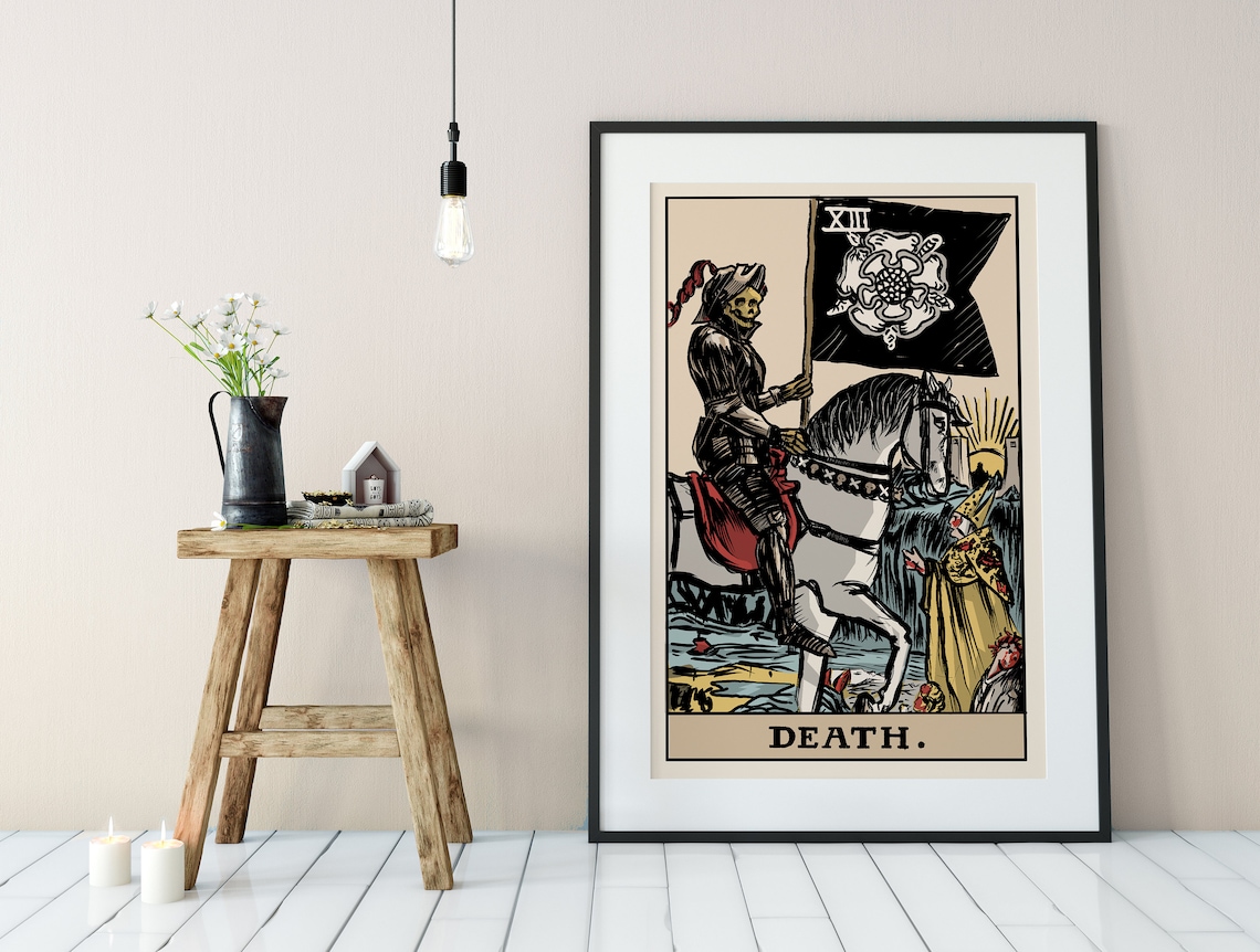 Death Tarot Card Print The Death Card Poster by | Etsy