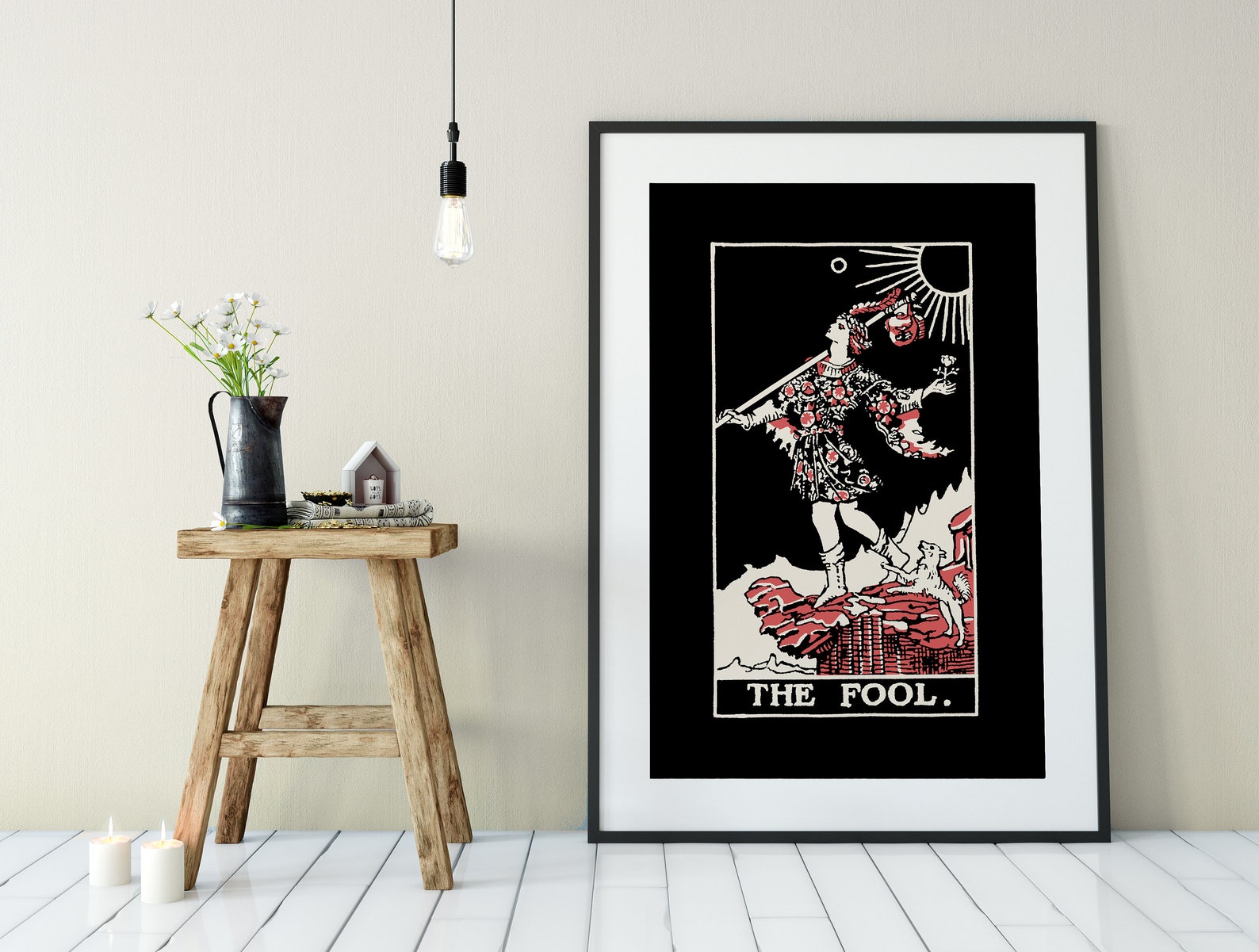 The Fool Tarot Card Three Color Print the Fool Card 3 | Etsy