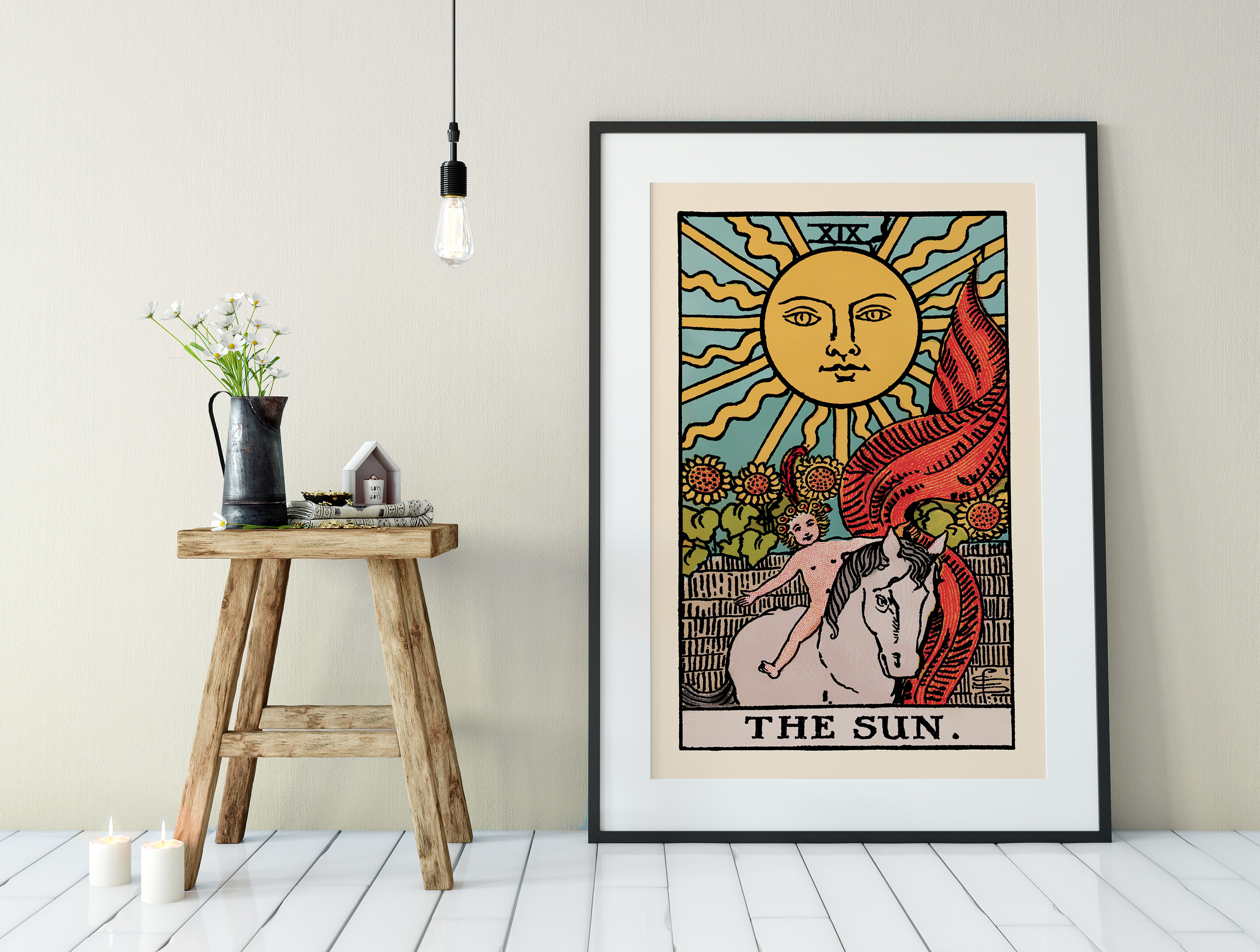 The Sun Tarot Card Print The Sun Card Poster No Frame | Etsy