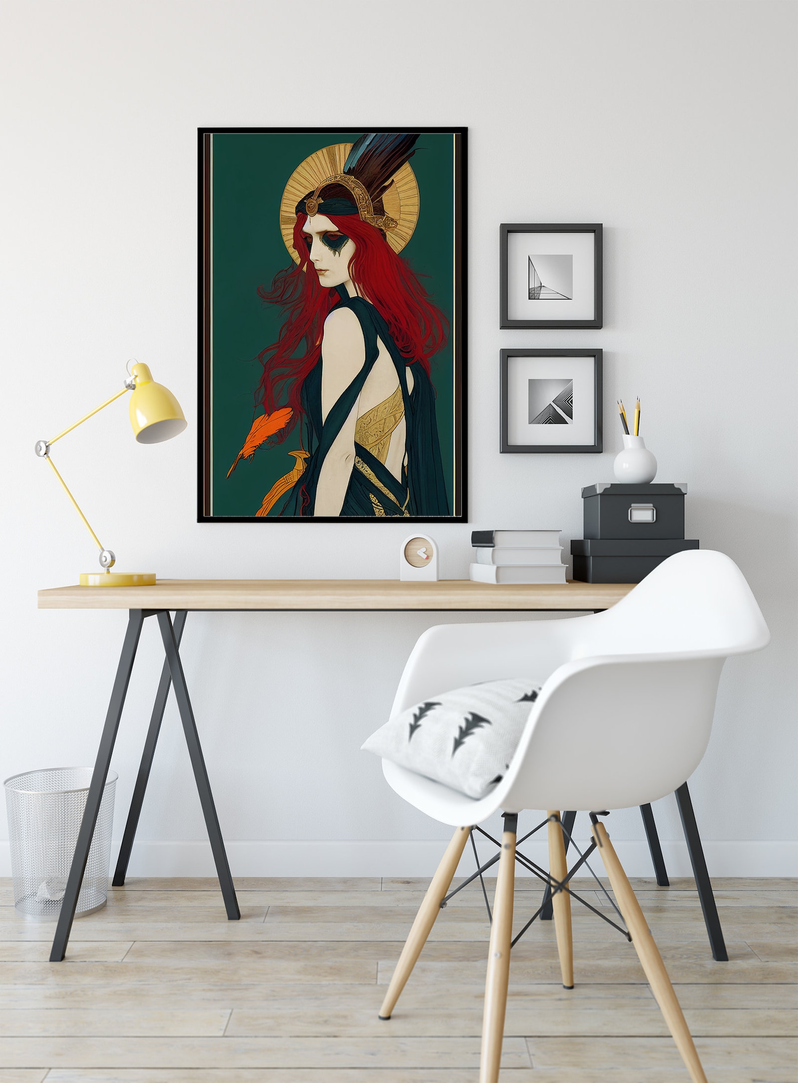 The Morrigan Poster, Warrior Goddess Print in the Style of Mucha, No ...