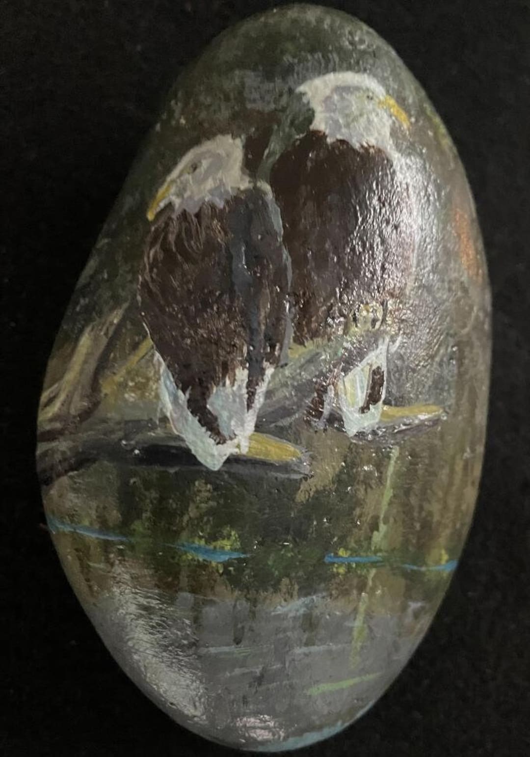 Bald Eagle Rock Painting - Etsy