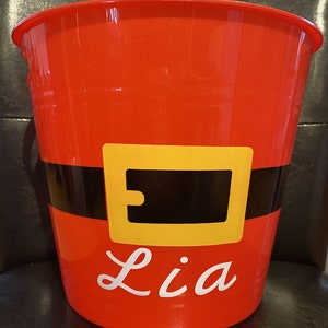 Personalized Santa Christmas Buckets - Etsy