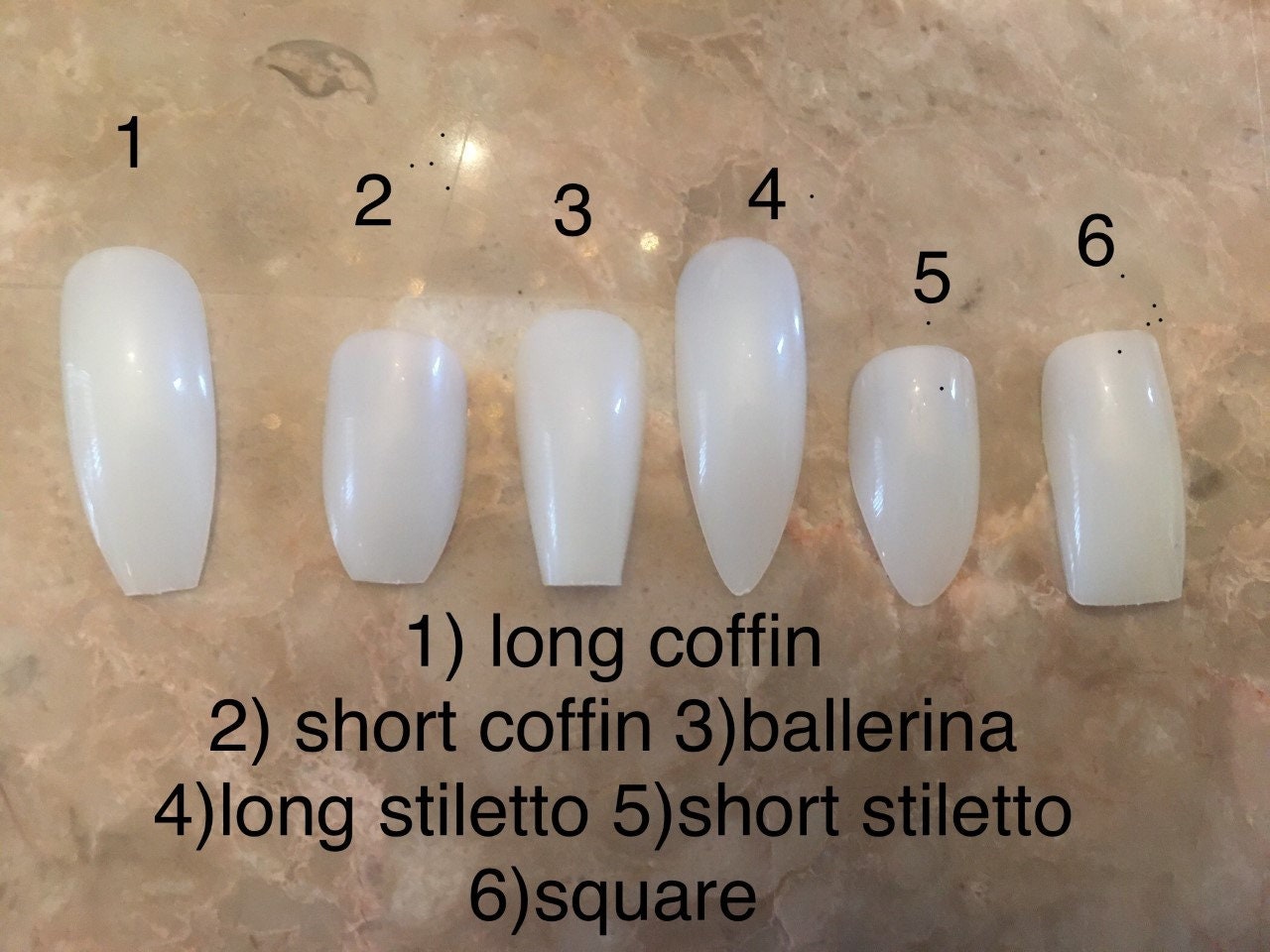 Nail Sizing Kit /press on Nails Choose Your Shape. Press on Nails. Fake ...