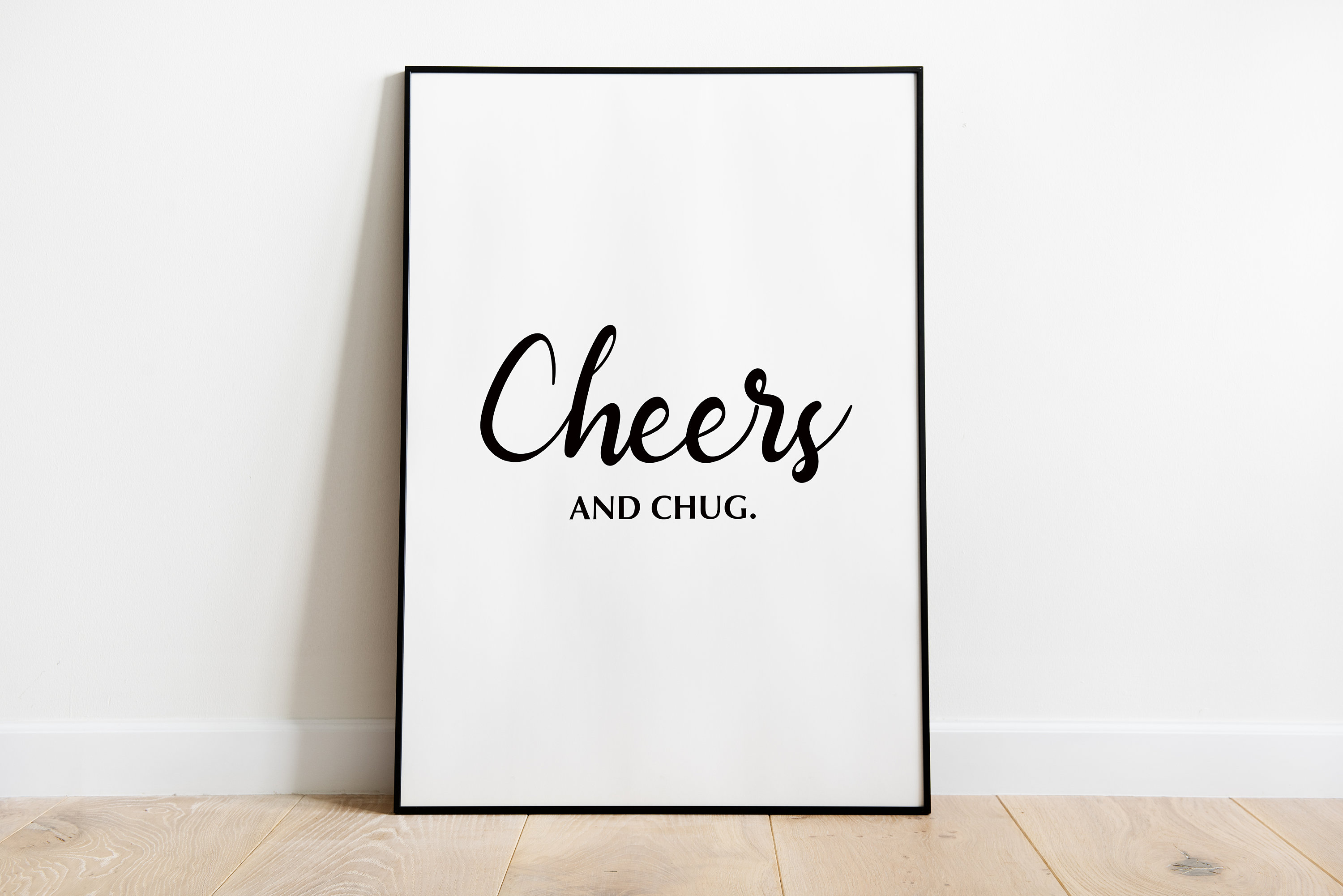 Cheers and Chug Printable Poster,bar Cart Art,cocktail Print,party ...